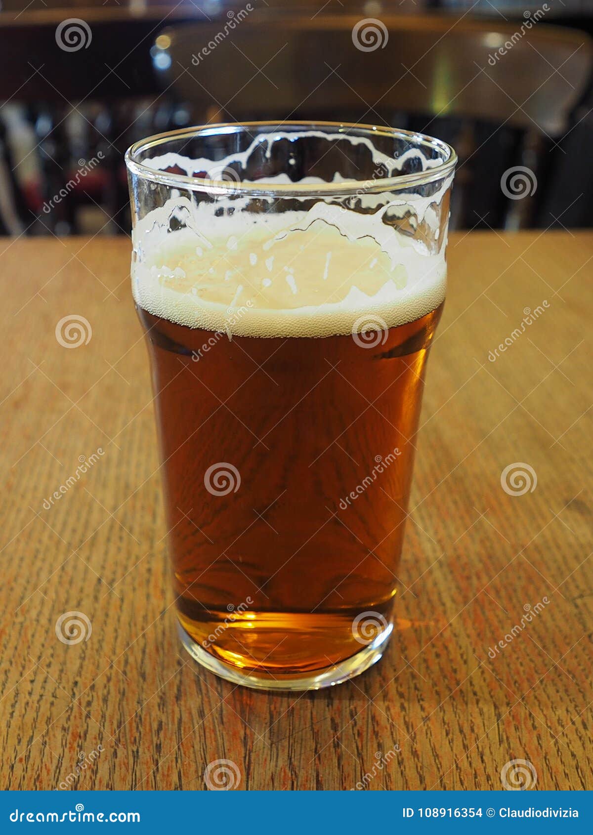 British ale beer pint stock photo. Image of glass, alcoholic - 108916354