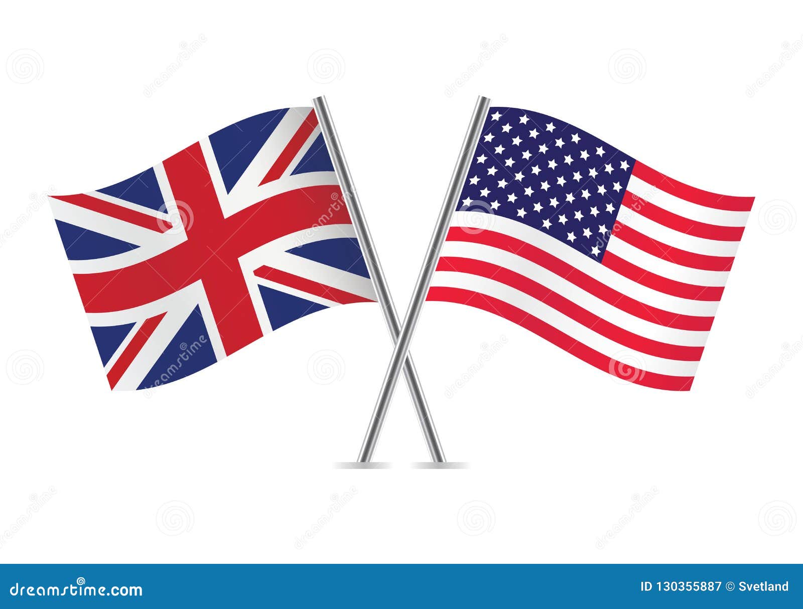 British and American Flags. Vector Illustration. Stock Vector ... British and American Flags. Vector Illustration. Stock Vector ...