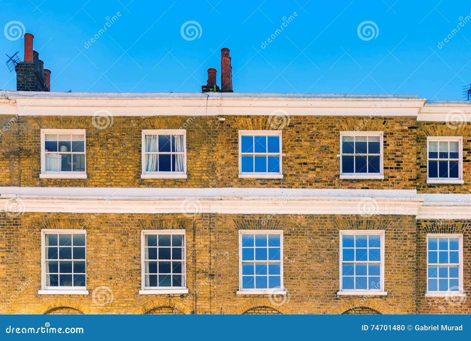 British Apartment Buildings Stock Photo - Image of flats, area: 74701480