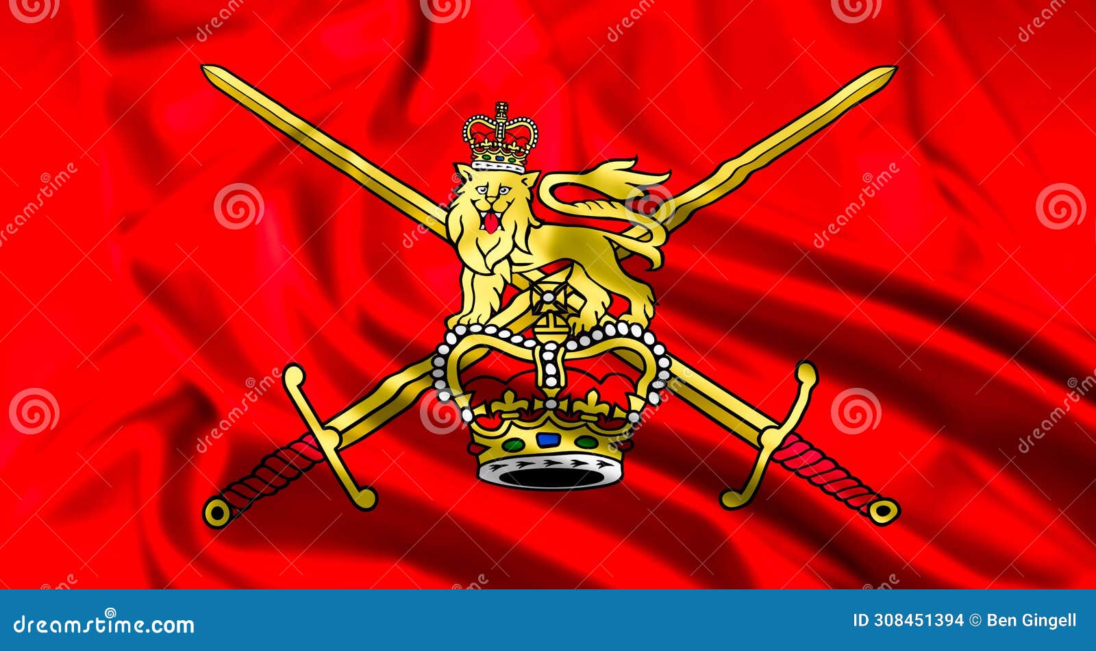 The British Army Flag Rippled Stock Illustration - Illustration of ...