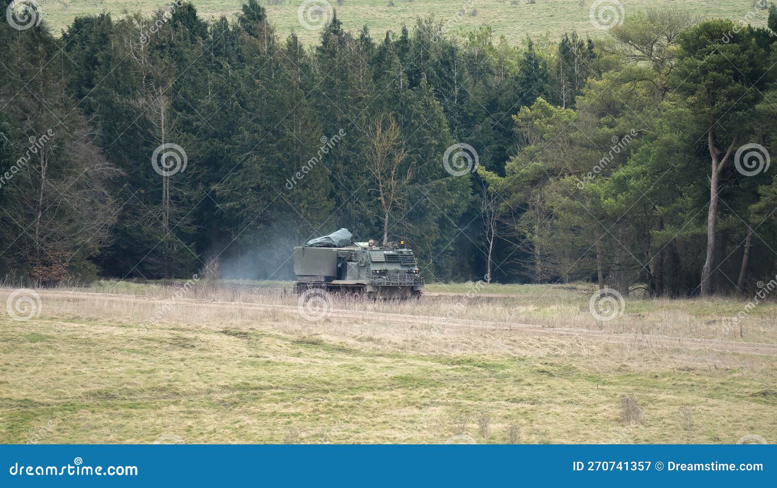 Army Self Propelled M270 Multiple Launch Rocket System (MLRS) Tank Unit ...