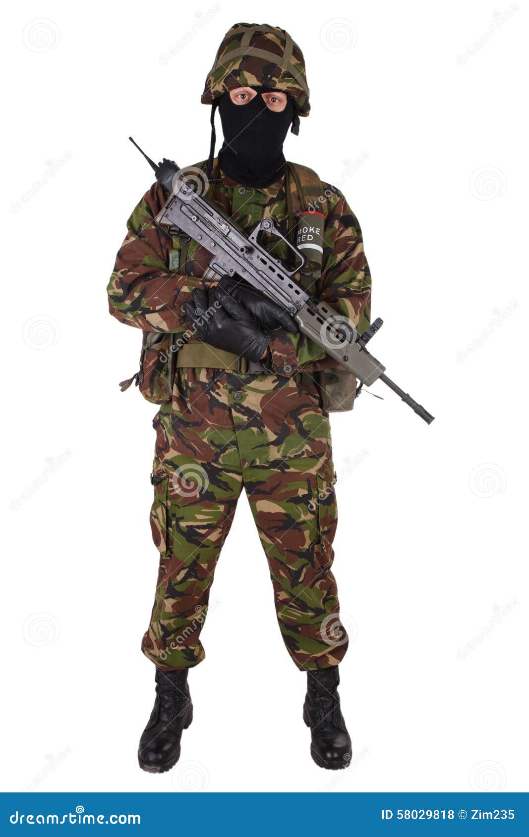 British Army Soldier with Assault Rifle Stock Photo - Image of ...