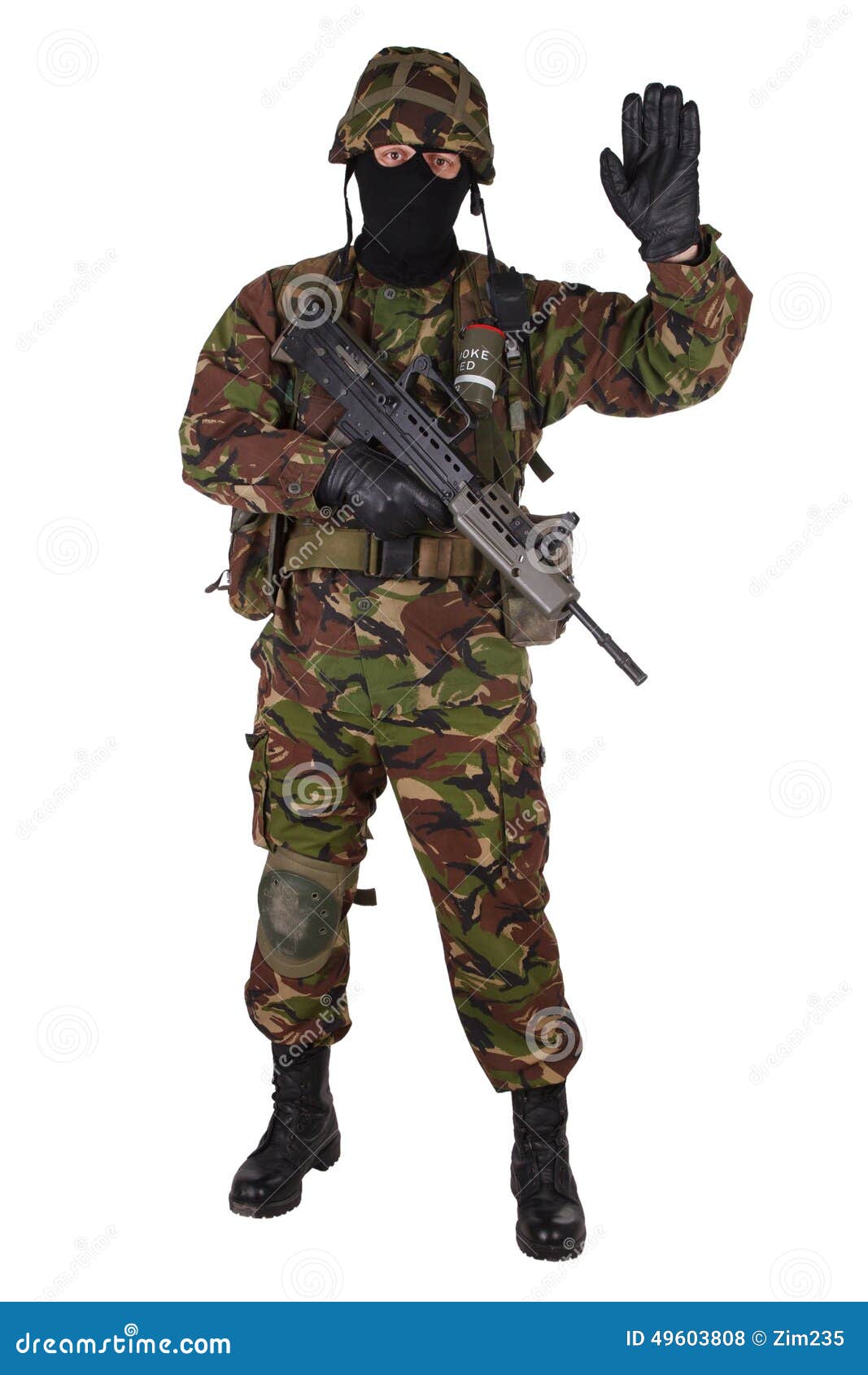 British Army Soldier in Camouflage Uniforms Stock Photo - Image of ...