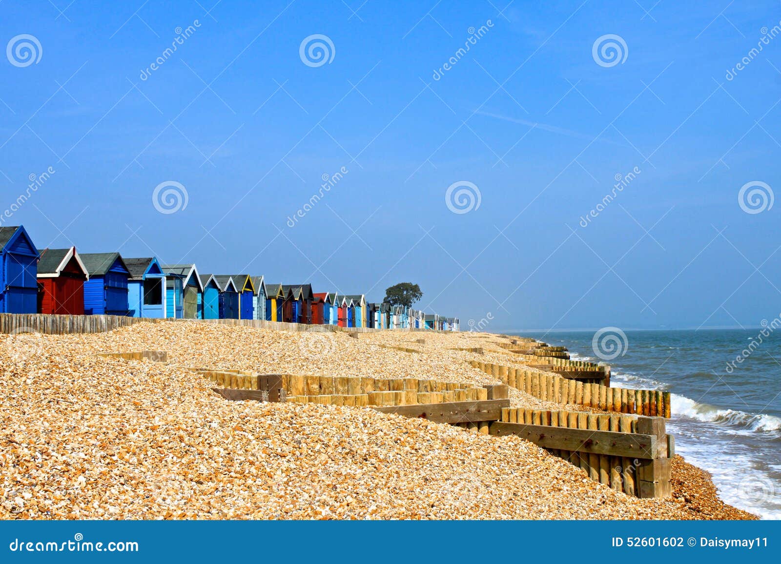 British beach huts stock photo. Image of british, pebbles - 52601602