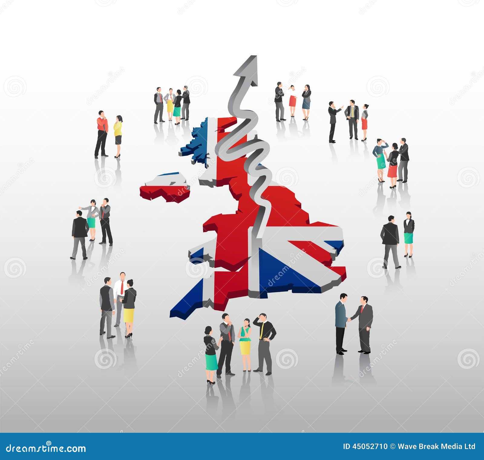 British Business People Vector with Flag Stock Vector - Illustration of ...