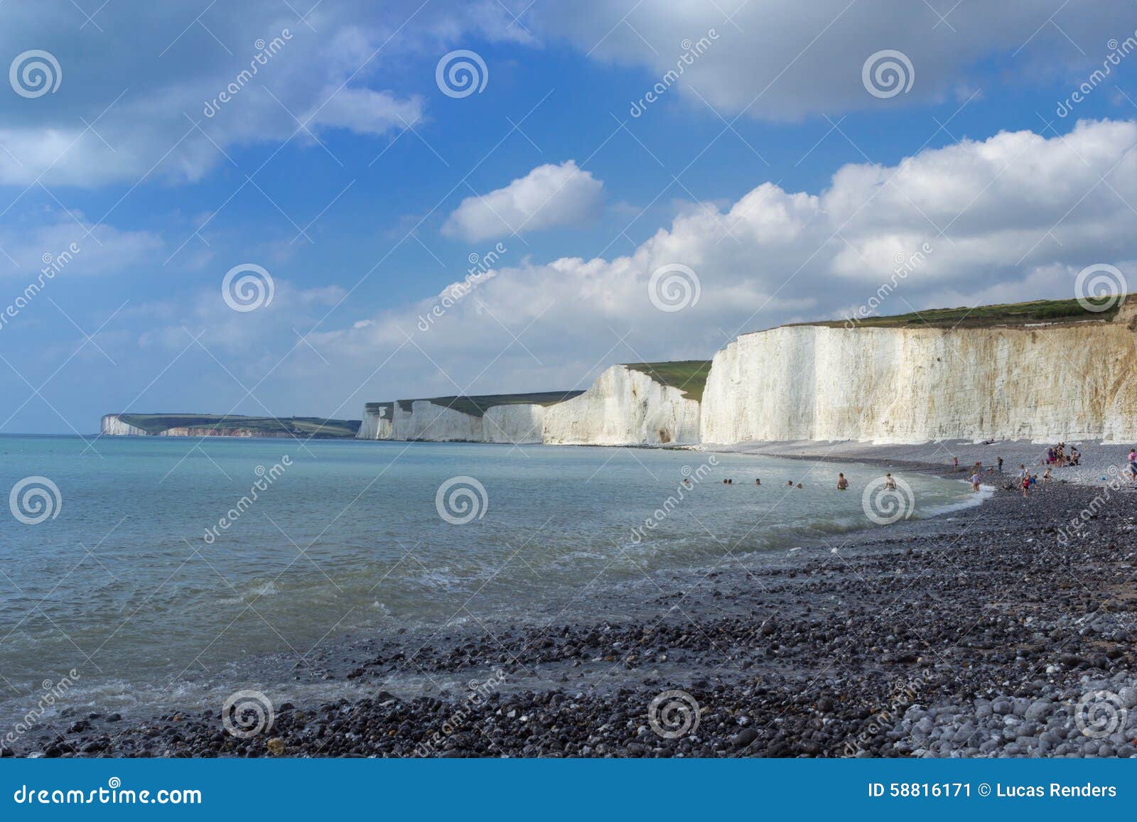 British chalk cliffs. stock image. Image of panorama - 58816171