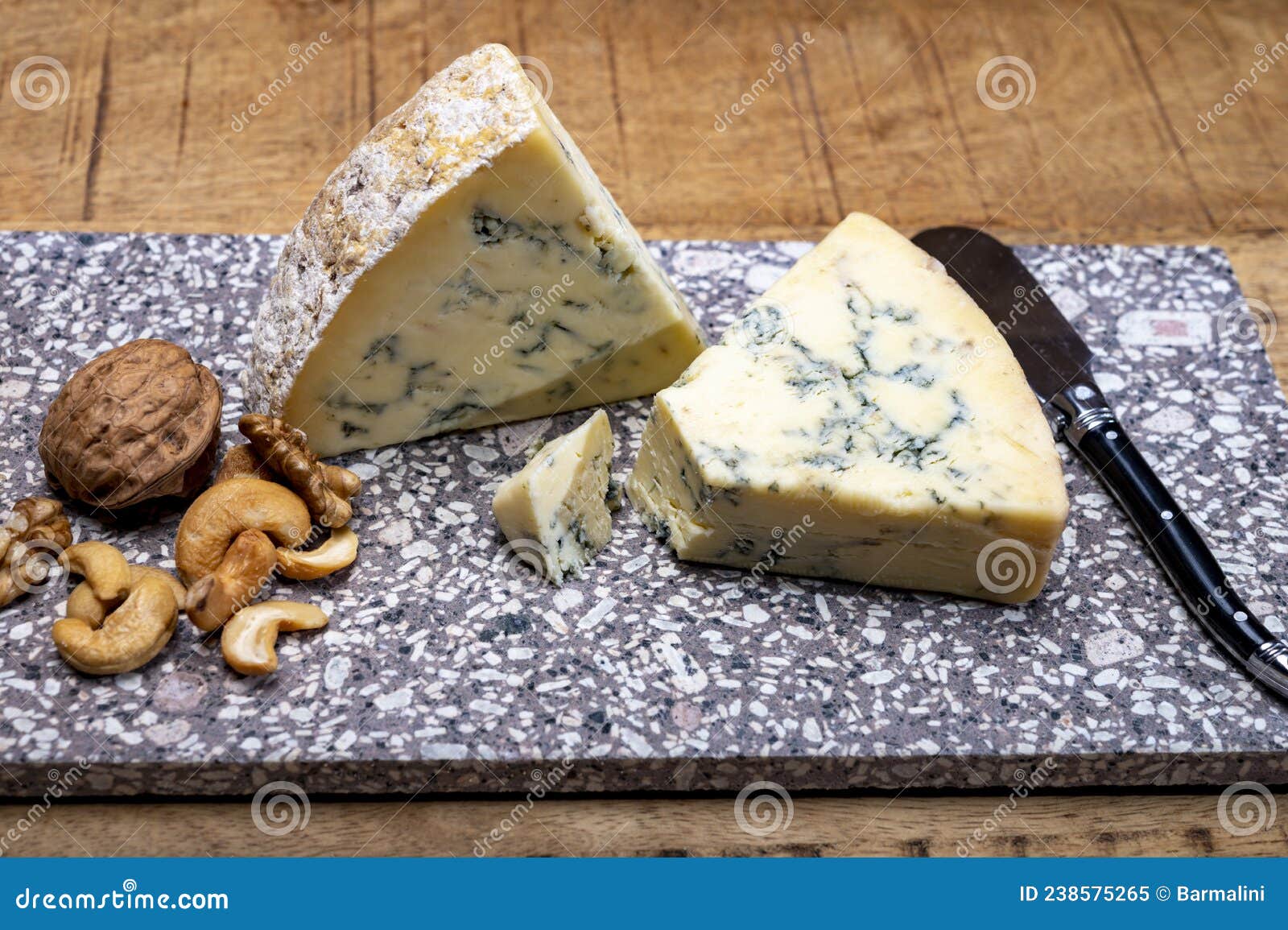British Cheeses Collection, Blue Stilton Matured Cheese and Nuts Stock ...