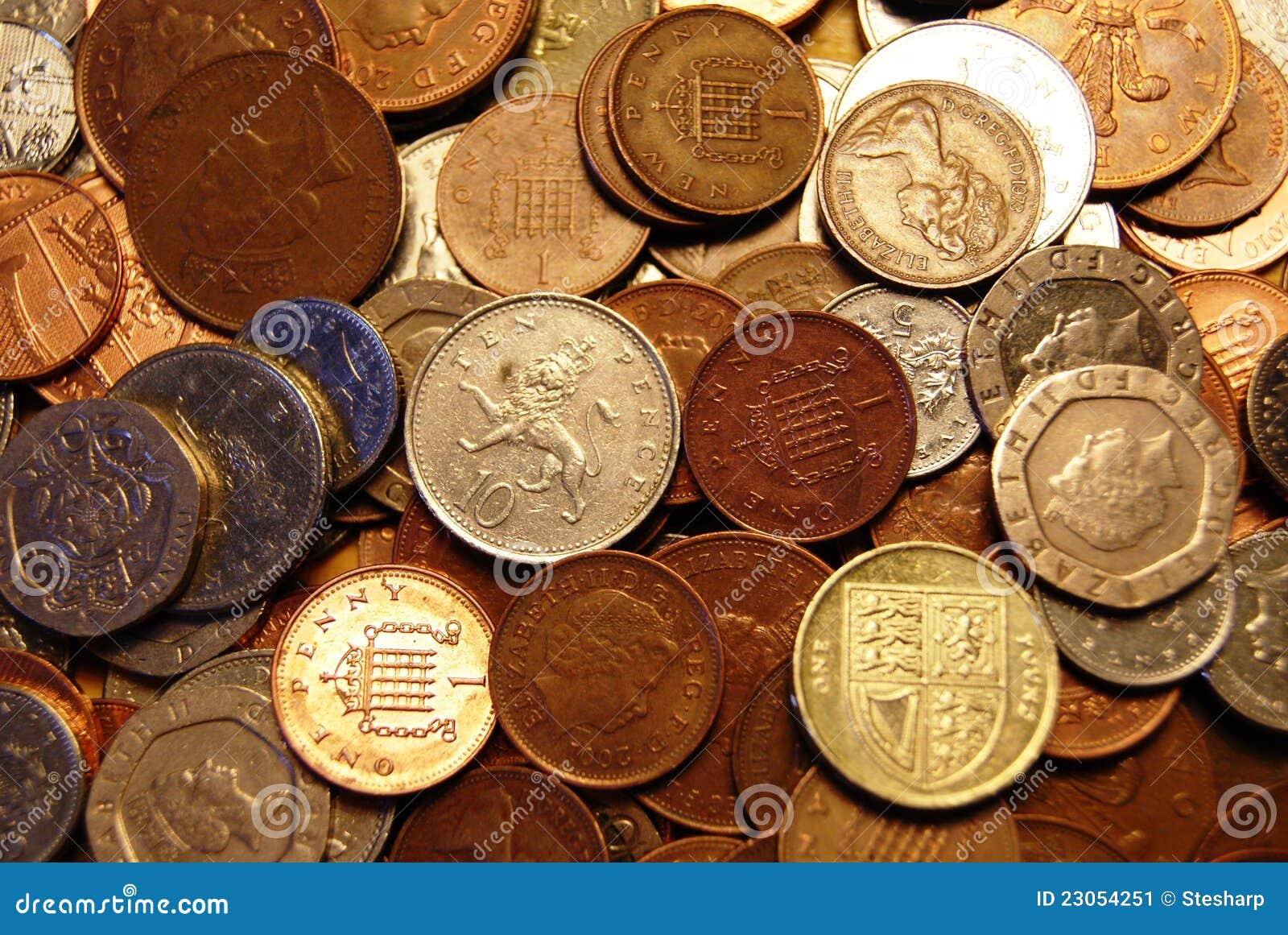 British coins stock image. Image of banking, pennies - 23054251