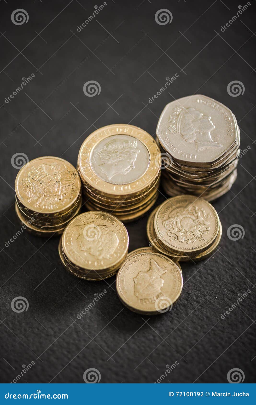 British Coins Stack on Black Stock Photo - Image of coin, invest: 72100192