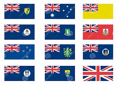British colonial flags stock vector. Illustration of caicos - 9320308