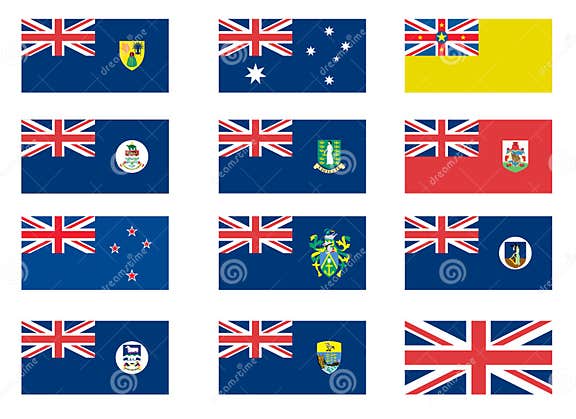 British colonial flags stock vector. Illustration of caicos - 9320308