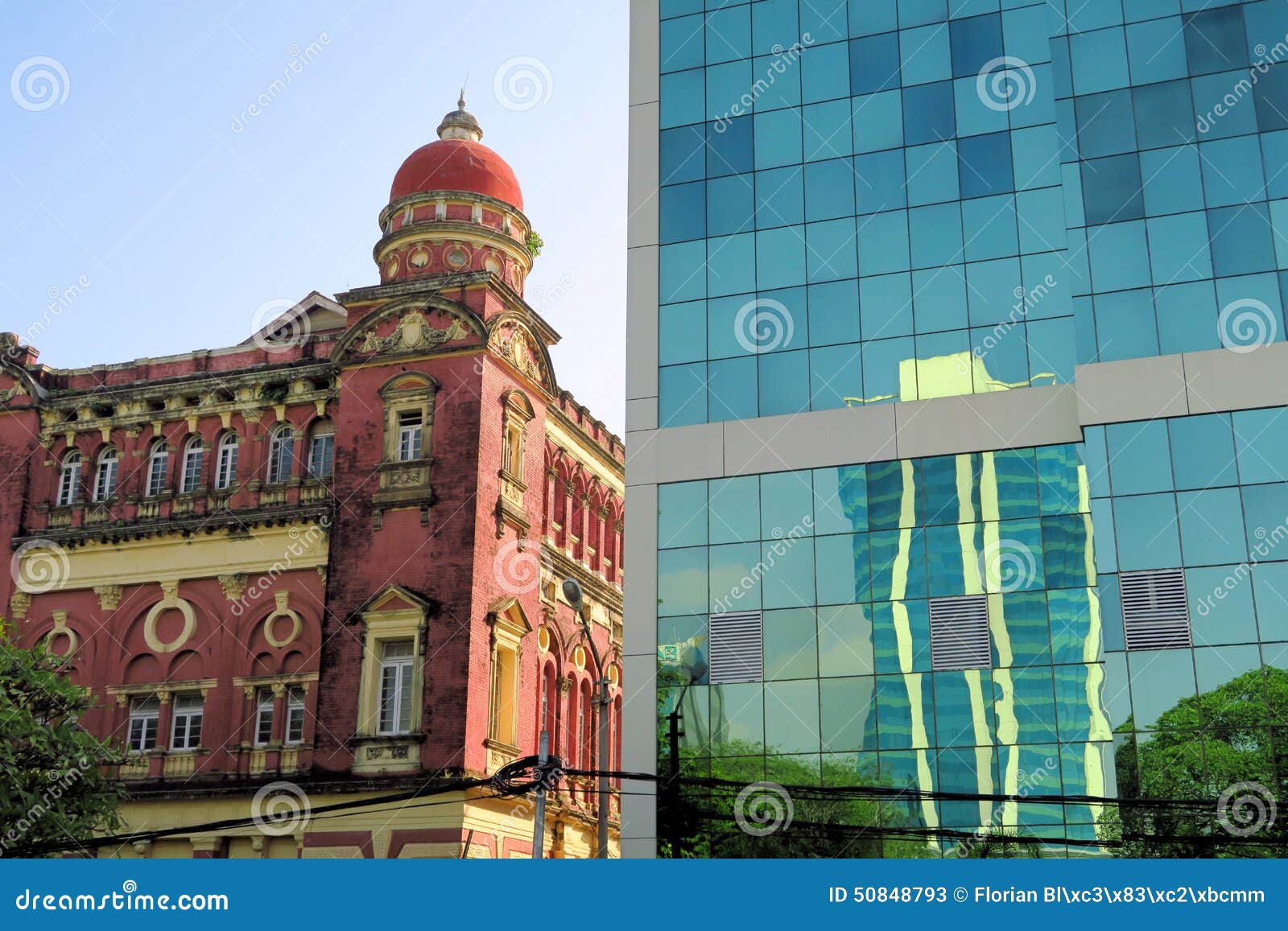 British Colonial Palace in Yangon, Myanmar Stock Image - Image of ...