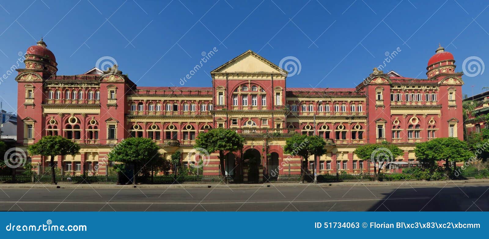 British Colonial Palace in Yangon, Myanmar Stock Image - Image of ...