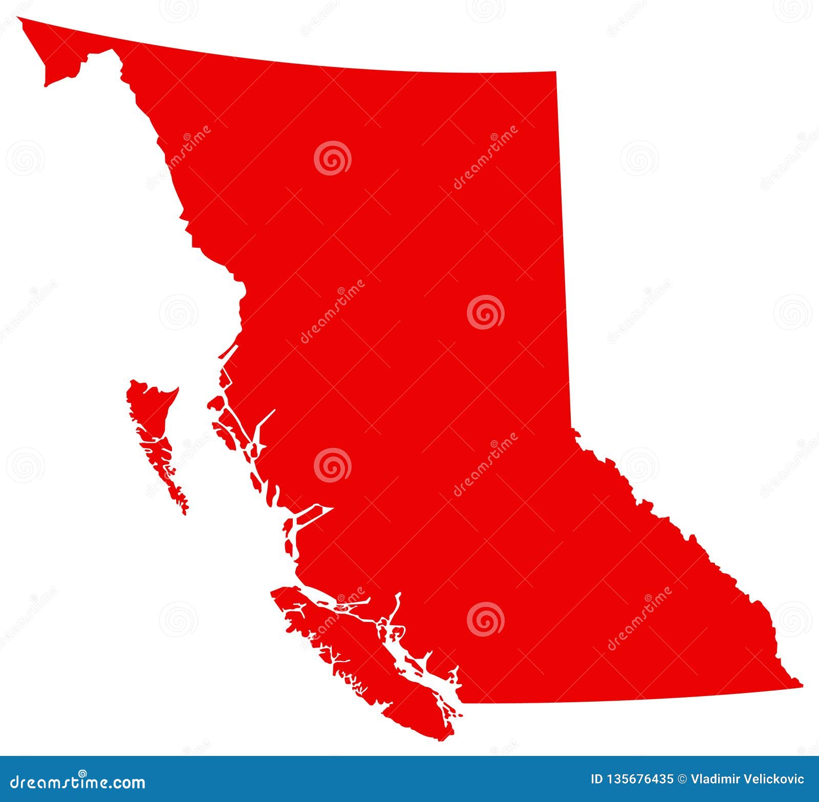 British Columbia, BC, Province Of Canada, Political Map Vector ...