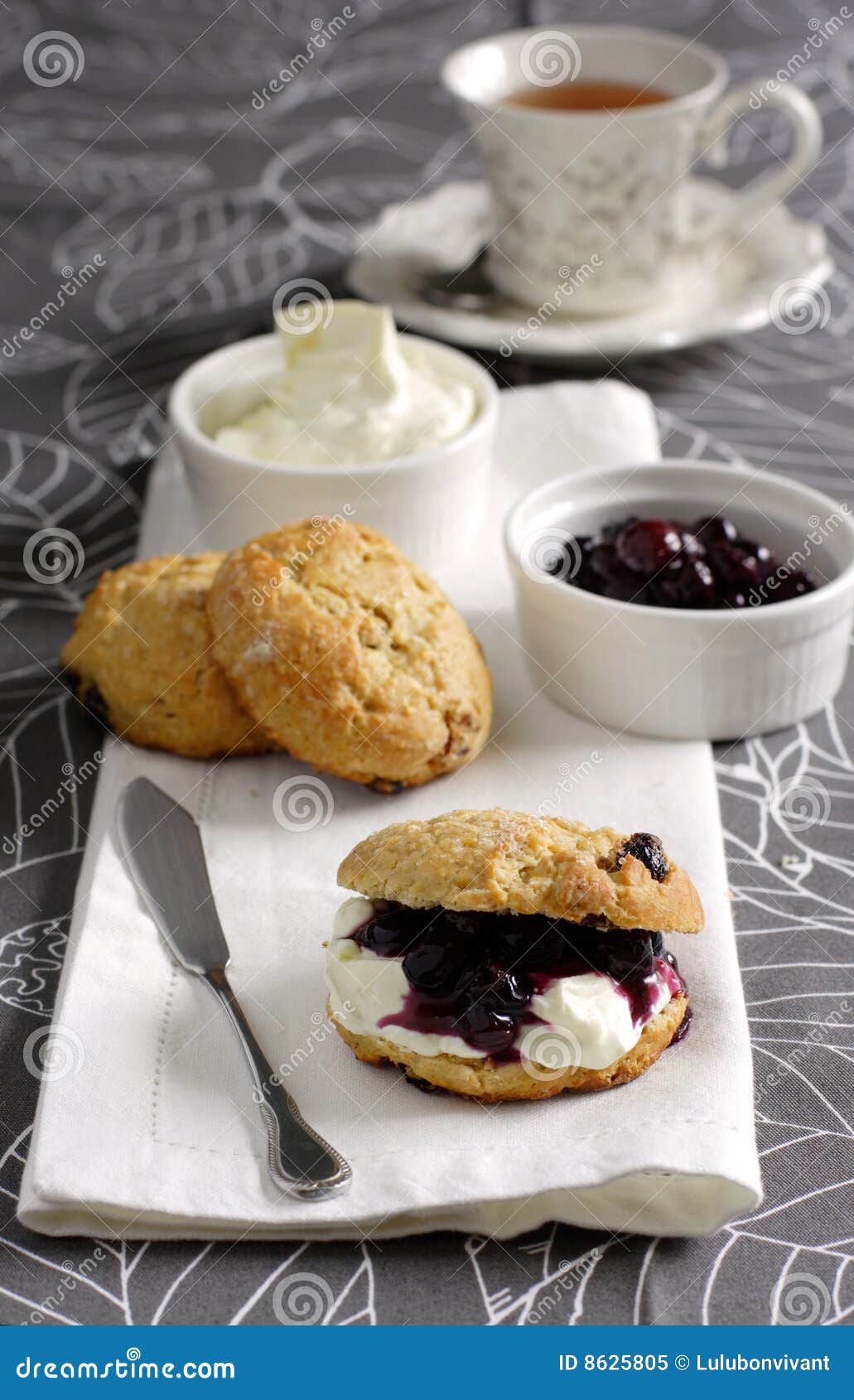 British cream tea stock image. Image of britain, cream - 8625805