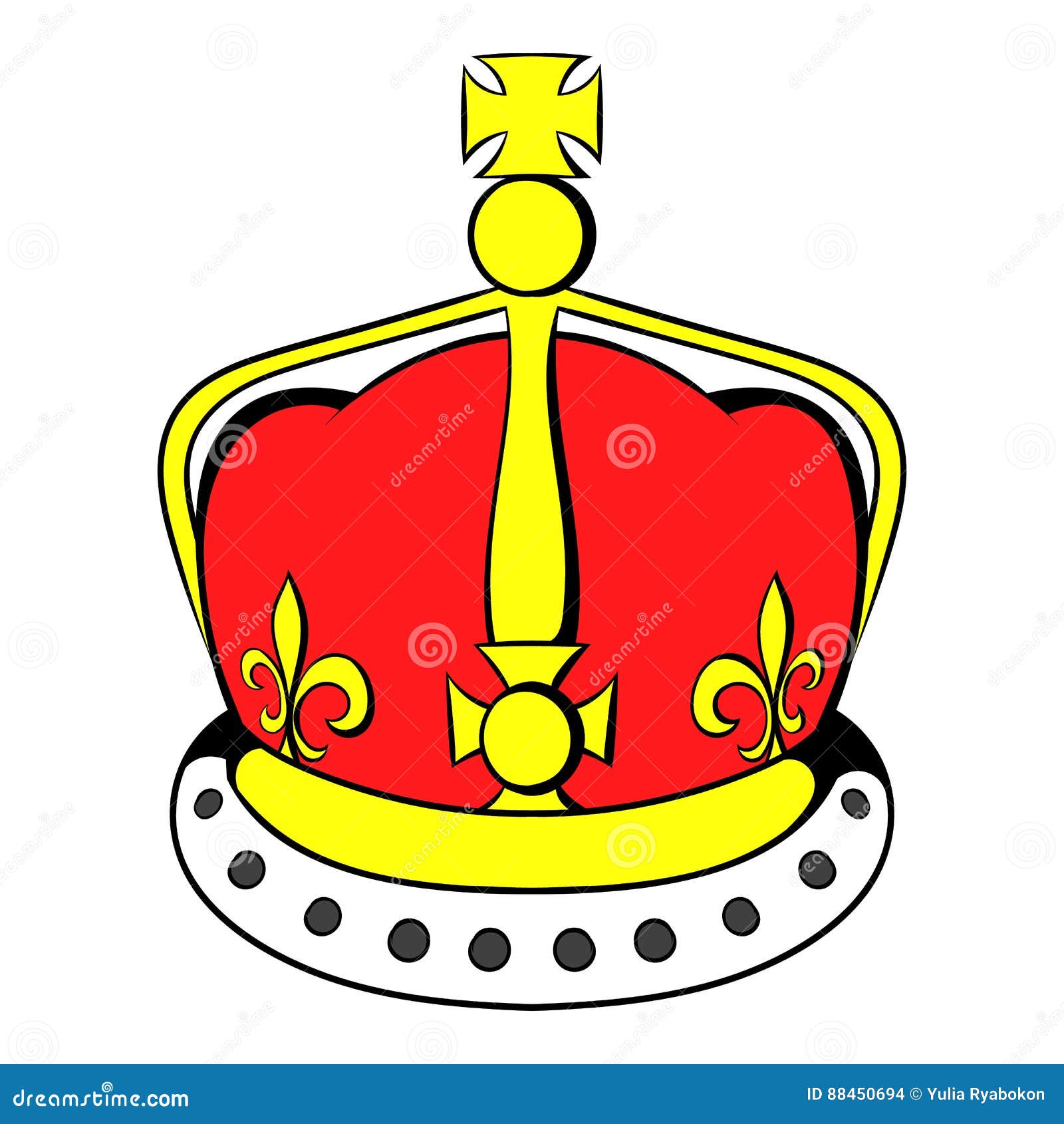 British crown icon cartoon stock vector. Illustration of culture - 88450694