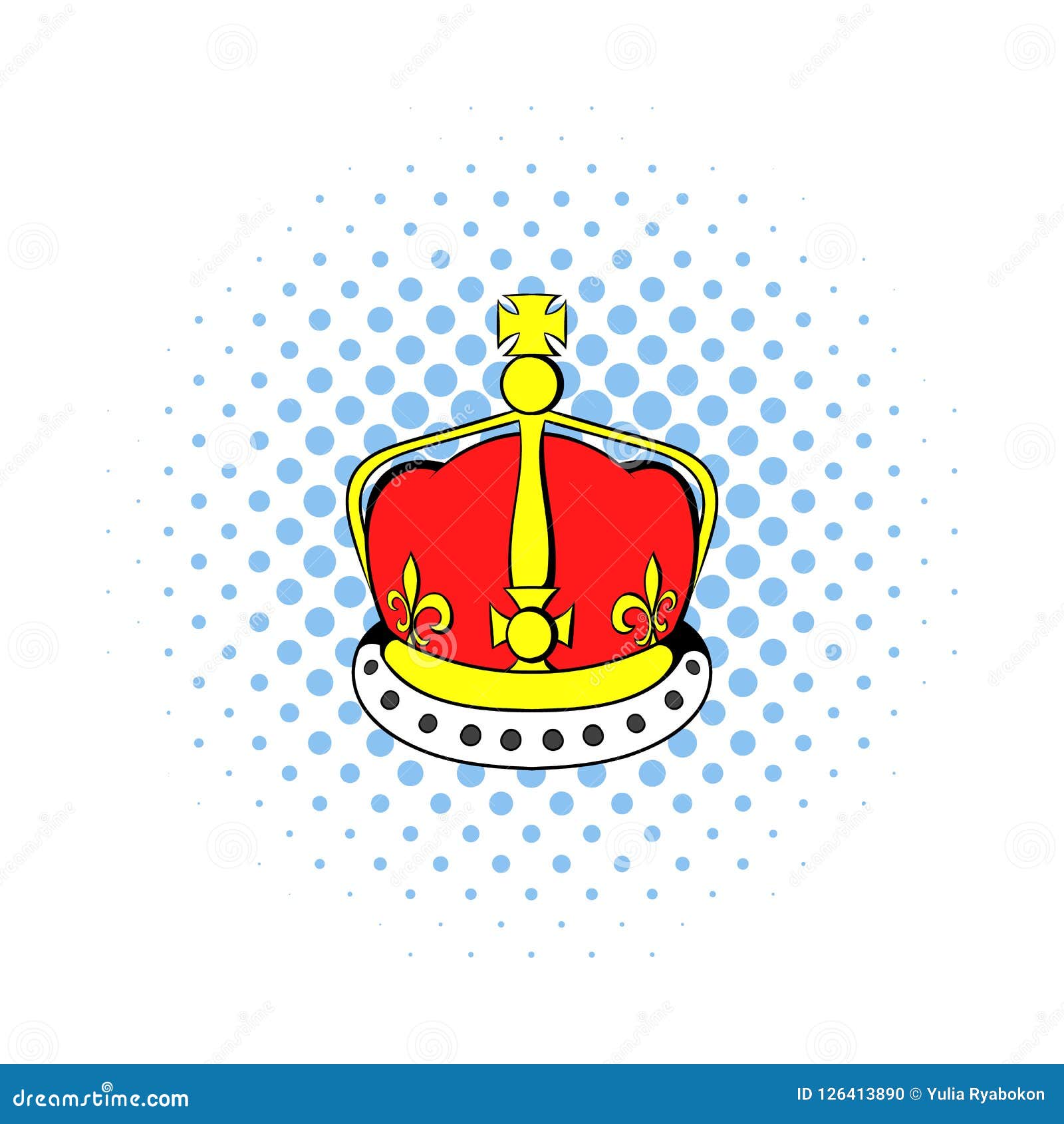 British Crown Icon Cartoon Vector Illustration | CartoonDealer.com ...