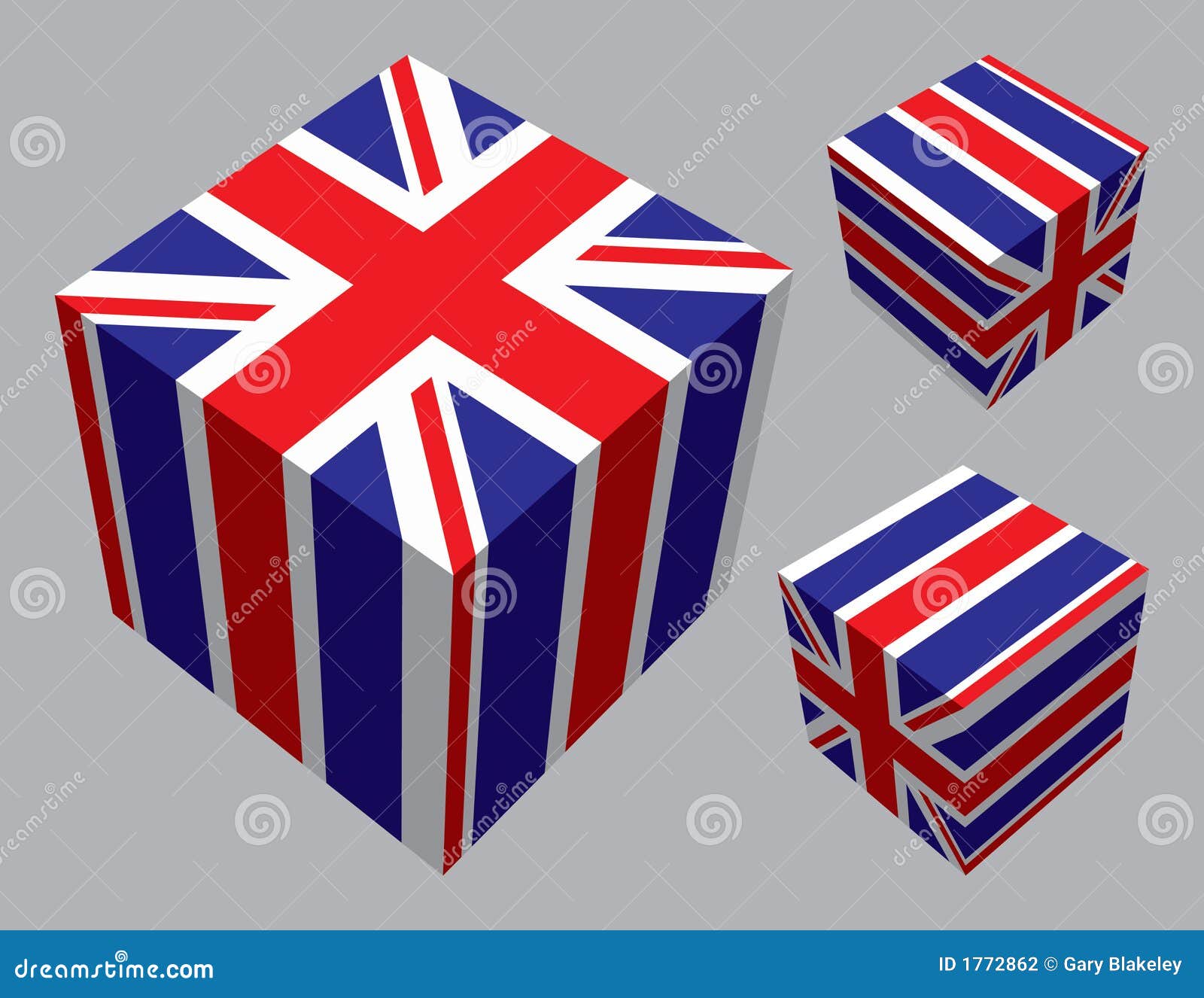 British Cubes stock vector. Illustration of british, extruded - 1772862