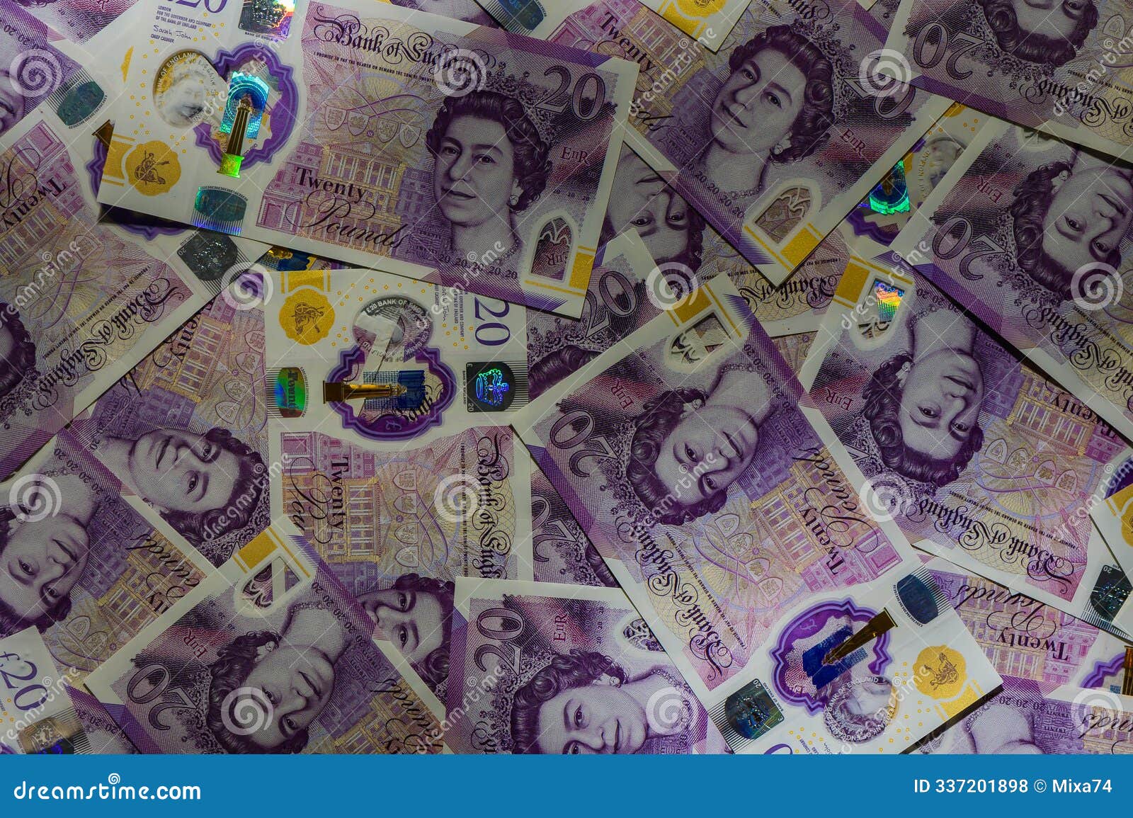 British Currency - Close Up of the New 2016 Polymer Five Pound Note ...
