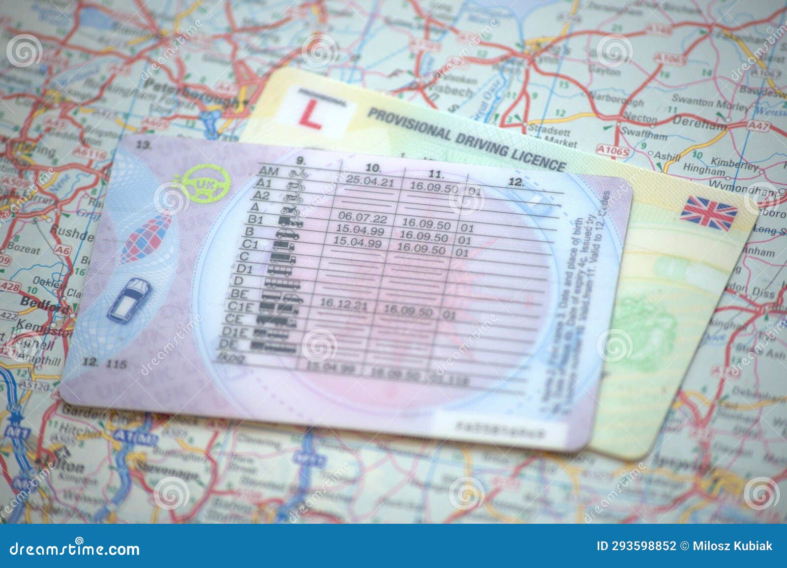British driving licences. editorial photography. Image of identity ...