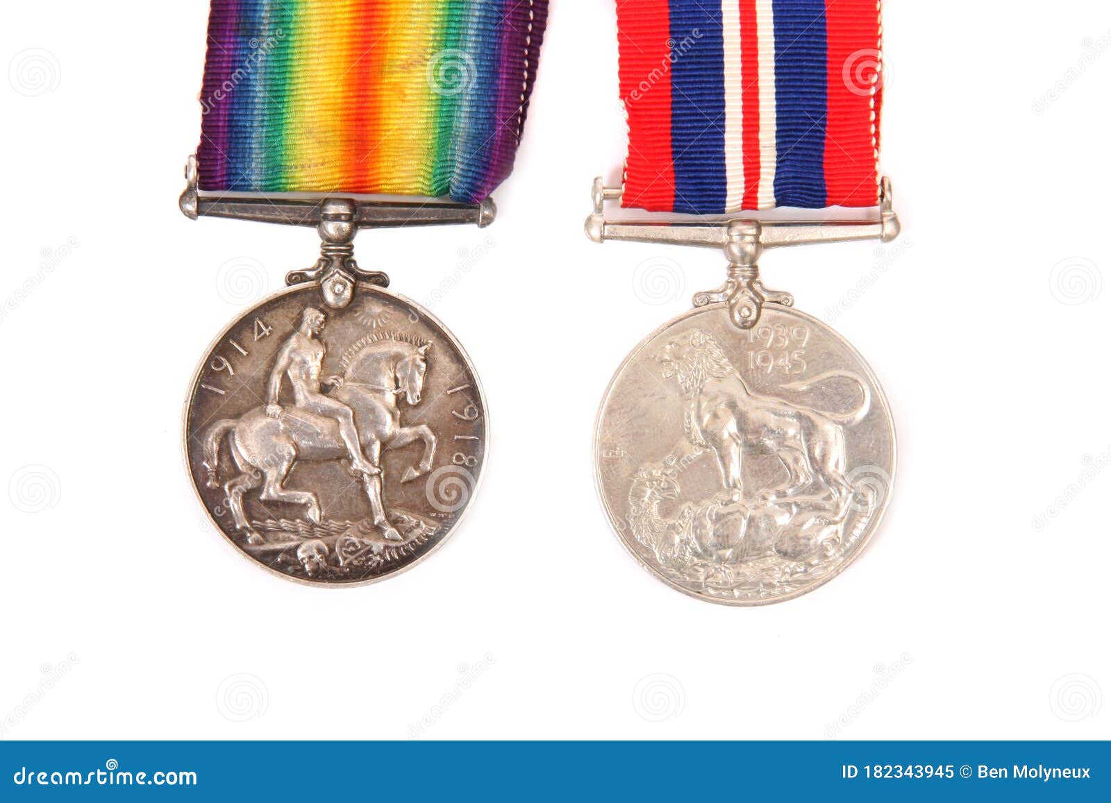 British First World War Medals Stock Image - Image of 1914, studio ...