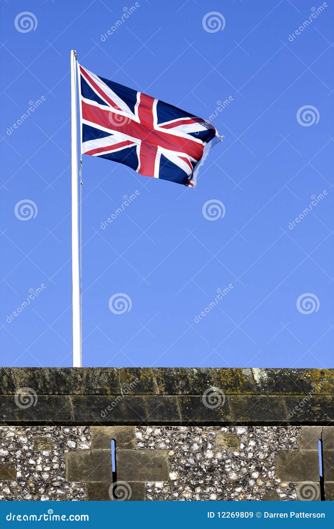 British flag stock image. Image of flag, battlement, jack - 12269809