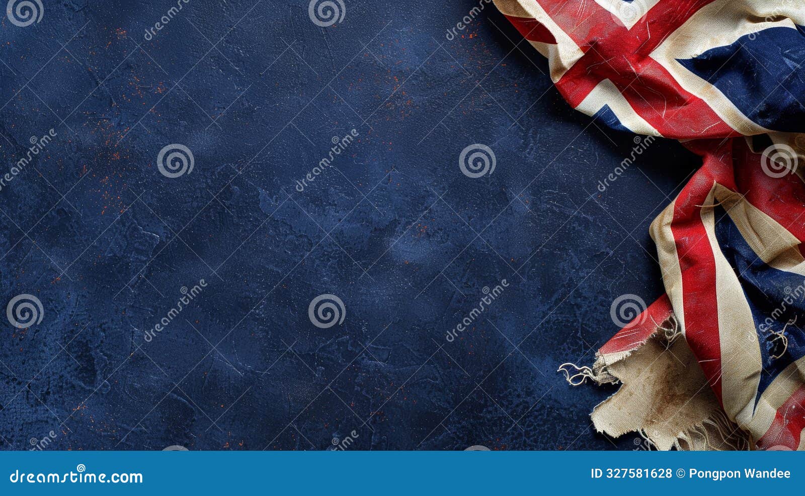 British Flag on a Dark Blue Background Stock Illustration ...