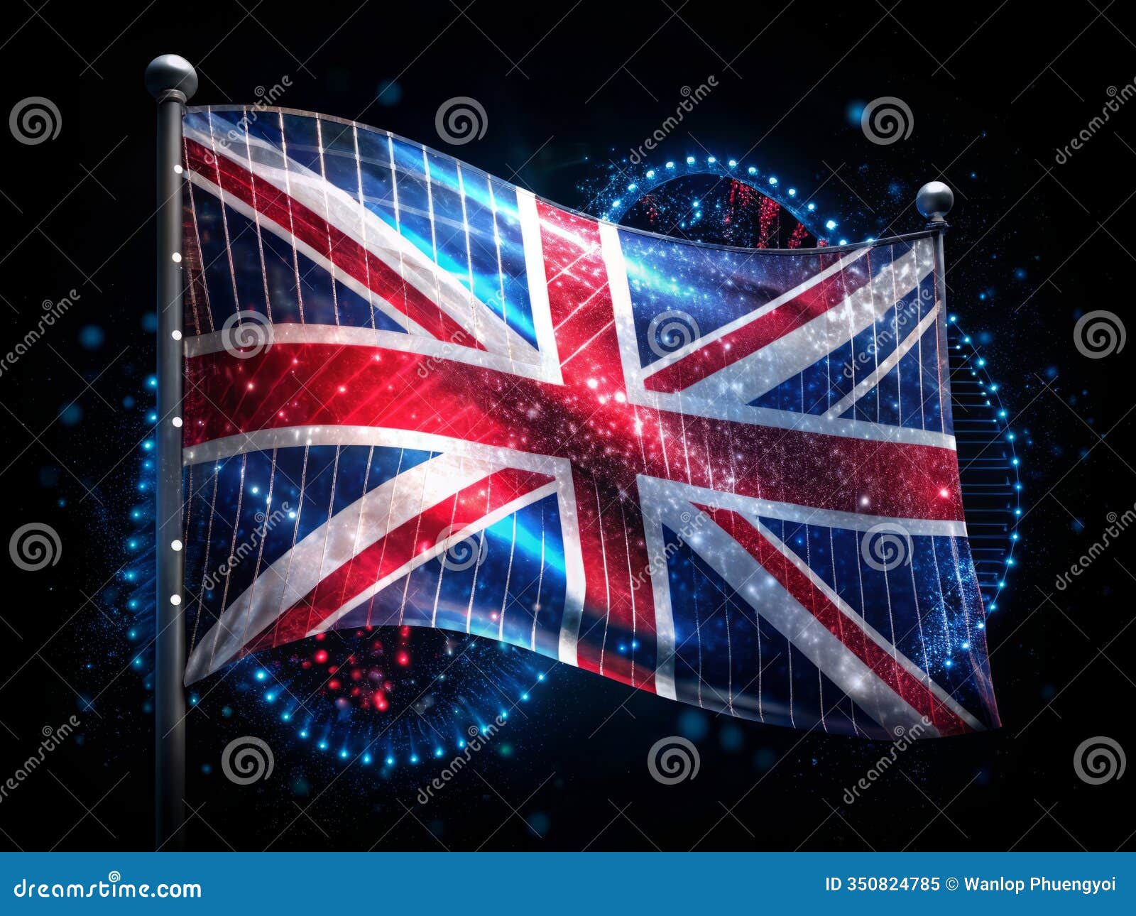 British Flag DNA Collage a Spiraling Architectural Interpretation of ...