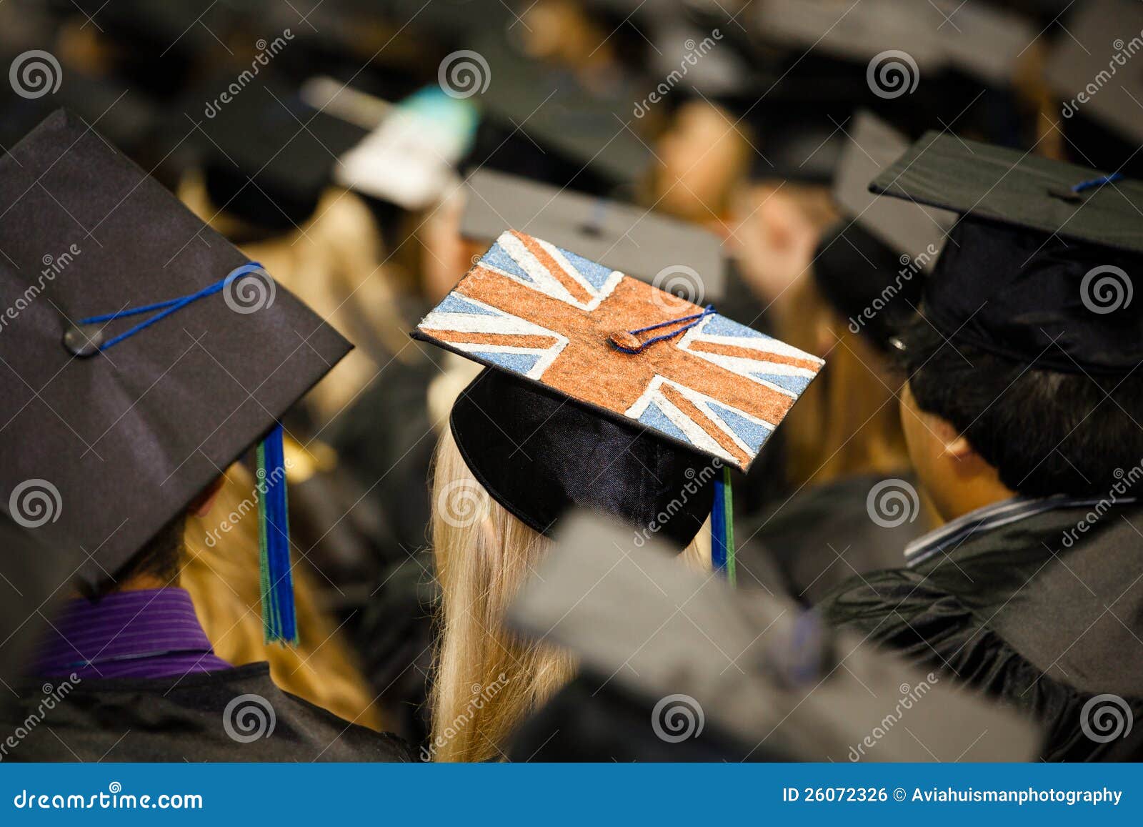 British Flag on Graduate S Cap Editorial Photo - Image of event ...