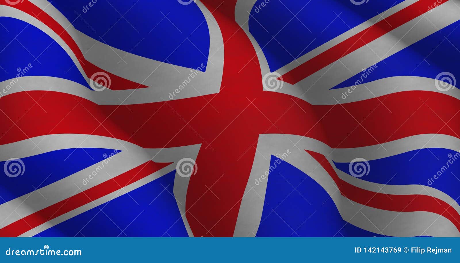 Llustration of a Flying British Flag Stock Image - Image of graphical ...