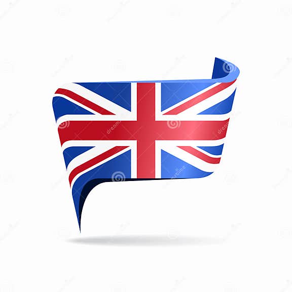 British Flag Map Pointer Layout. Vector Illustration. Stock Vector ...