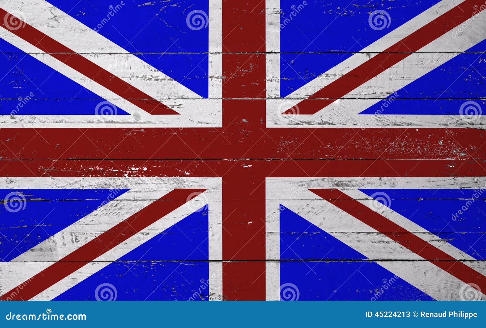 British Flag Painted on a Wooden Board Stock Image - Image of fence ...