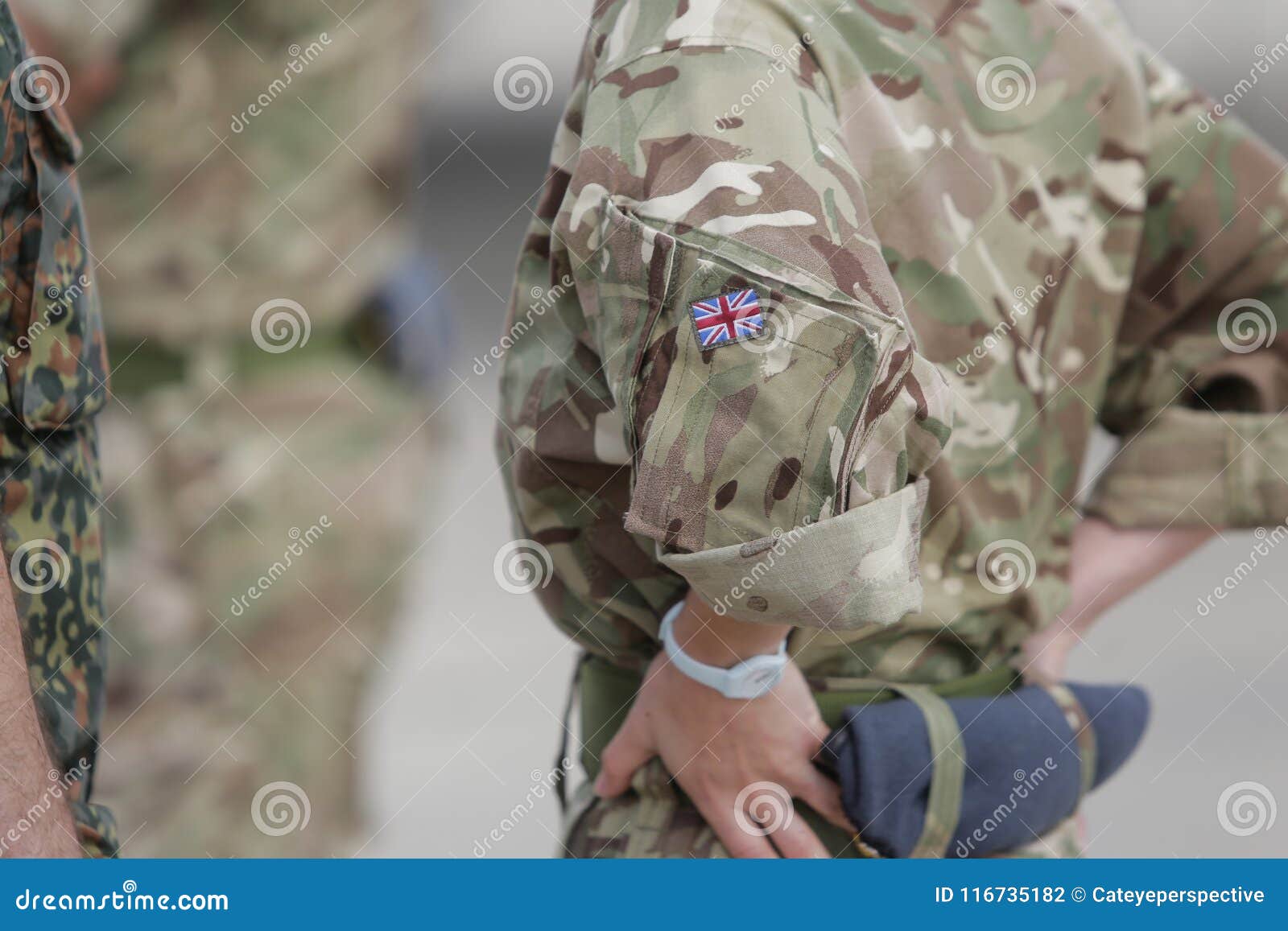 British Flag on a RAF Soldier Uniform Stock Photo - Image of patriotic ...