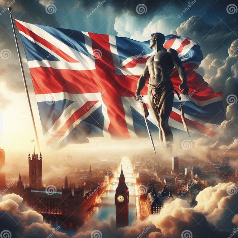 British Flag Serving As a Patriotic Background Stock Illustration ...