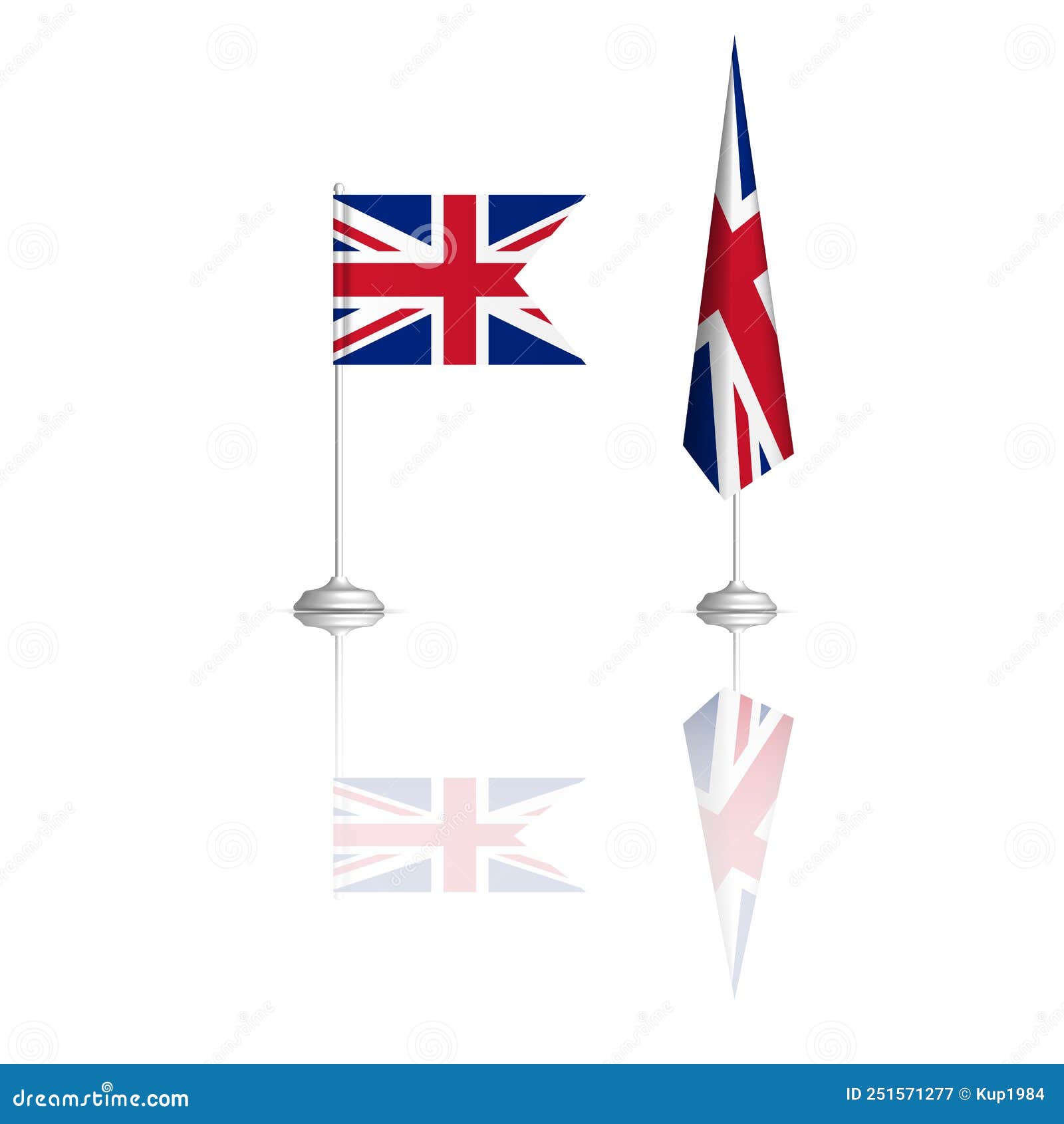 British Flag in Two Versions, Vector Illustration Stock Vector ...