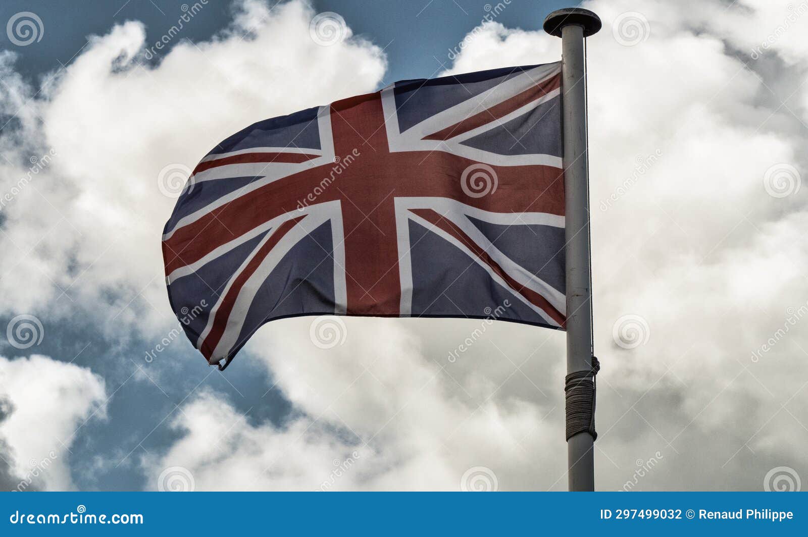 British Flag Waving in the Wind Stock Photo - Image of wind, country ...