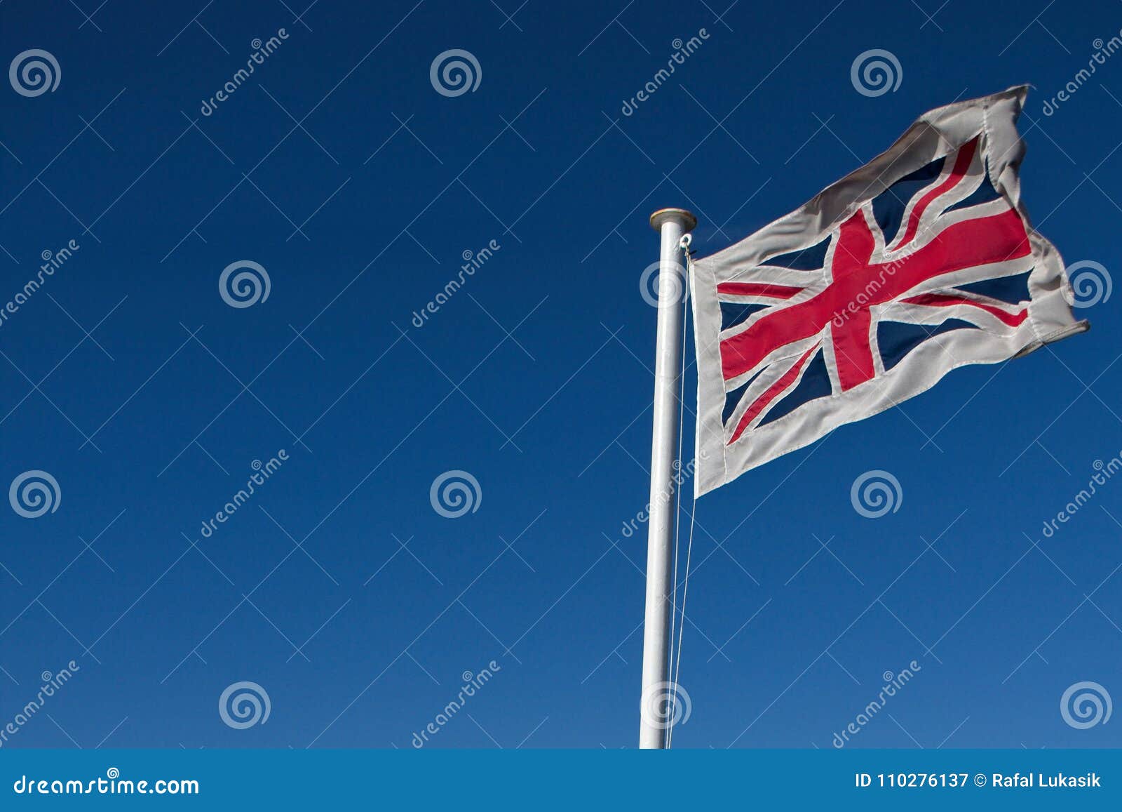 British Flag Waving on the Wind. Stock Image - Image of england, great ...