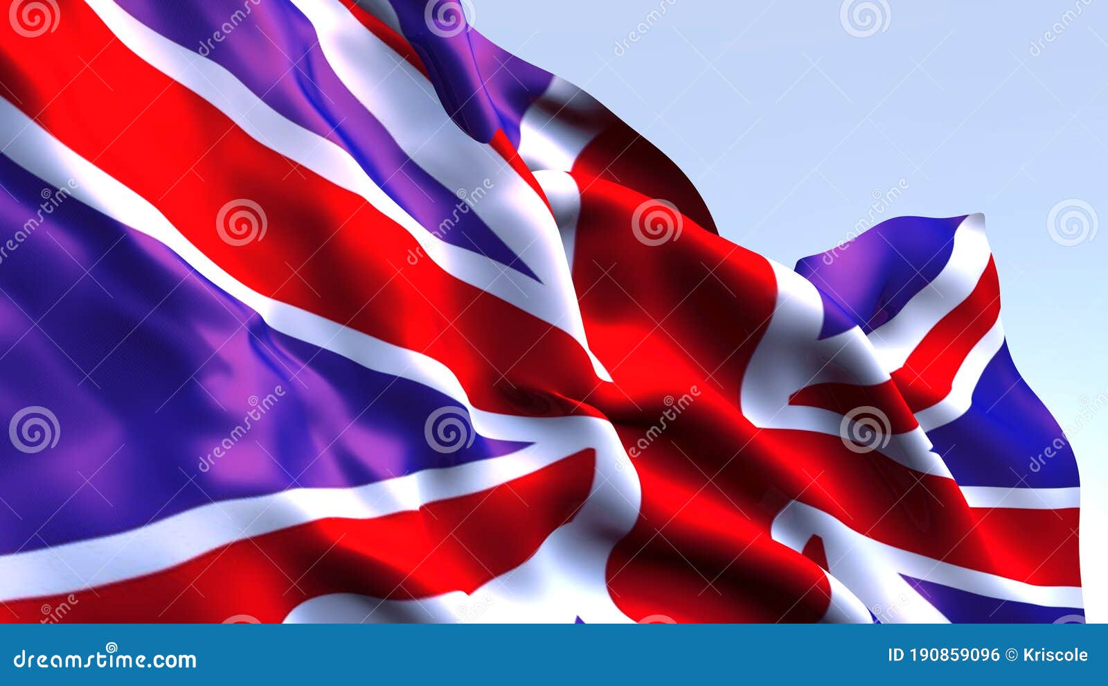 British Flag in the Wind, Computer Graphics. English Flag, Stock ...