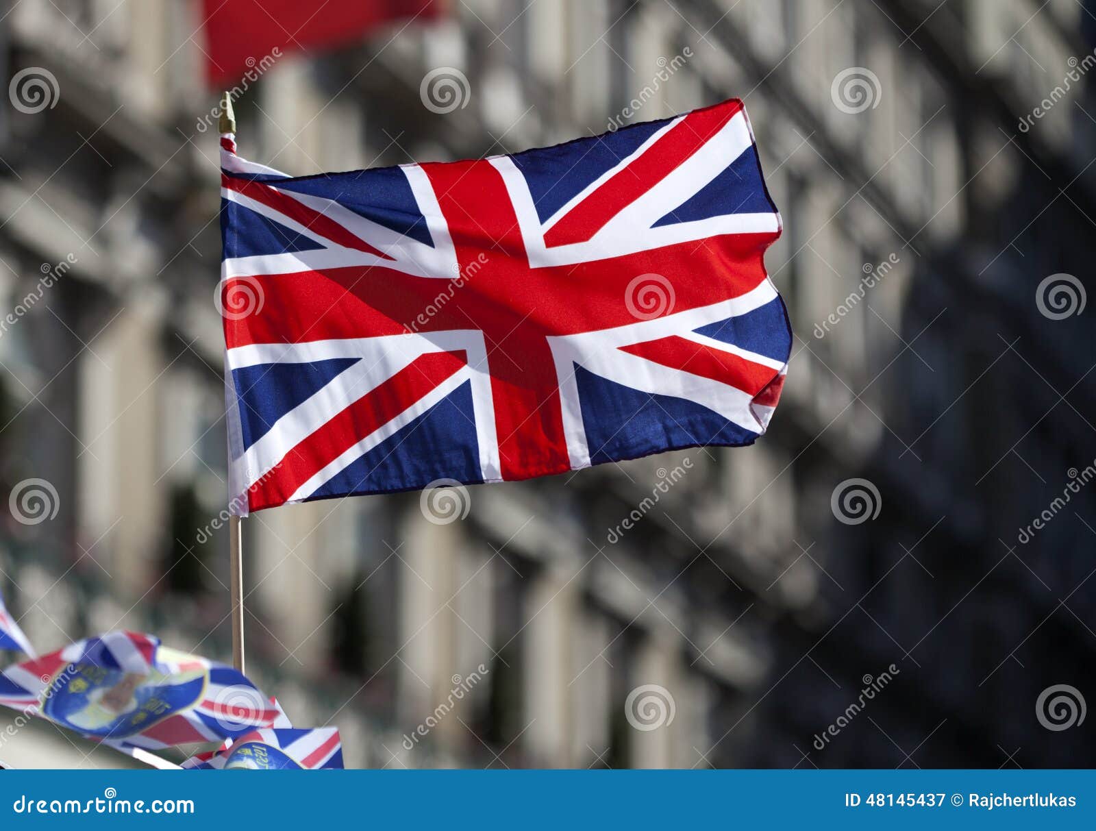 British flag on the wind stock image. Image of england - 48145437