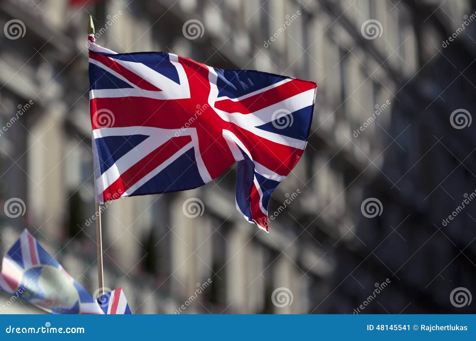 British flag on the wind stock image. Image of english - 48145541