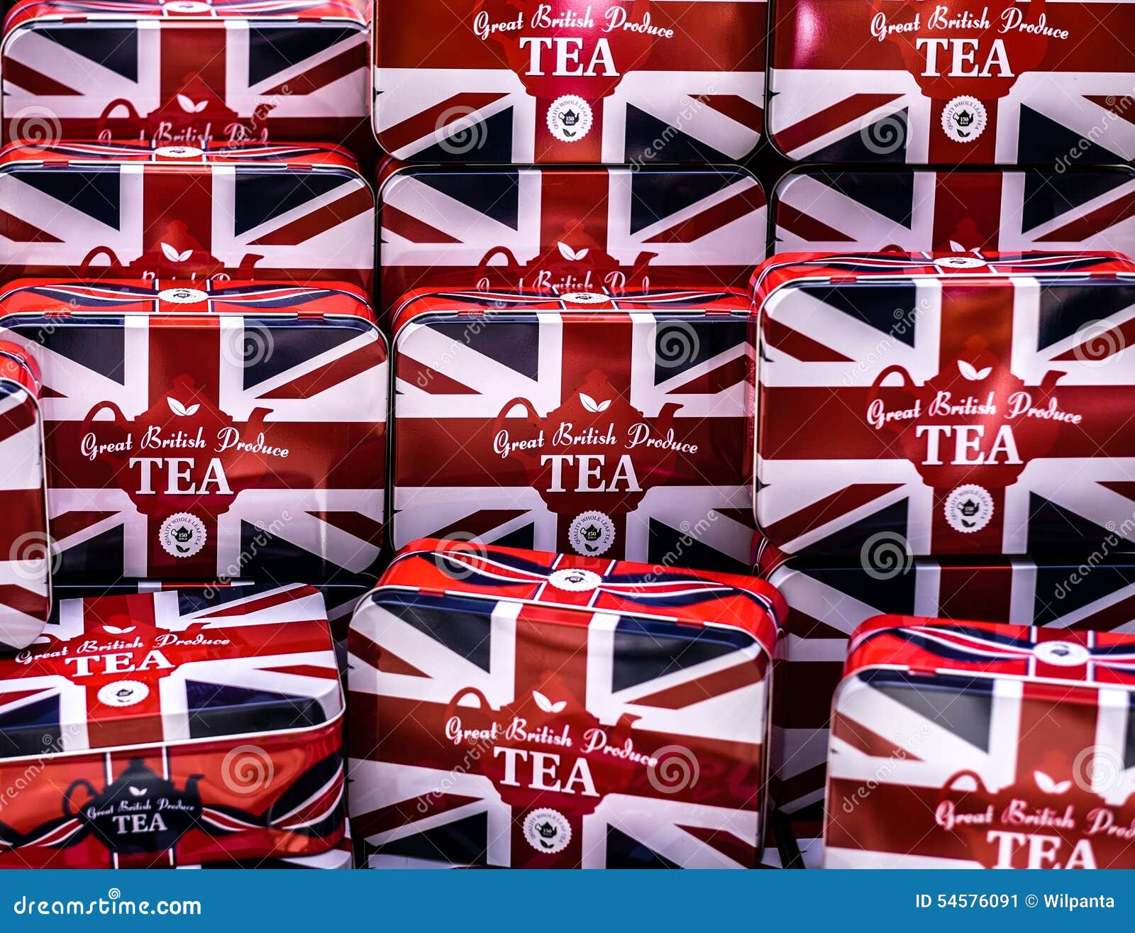 British flagged tea boxes editorial photo. Image of white - 54576091