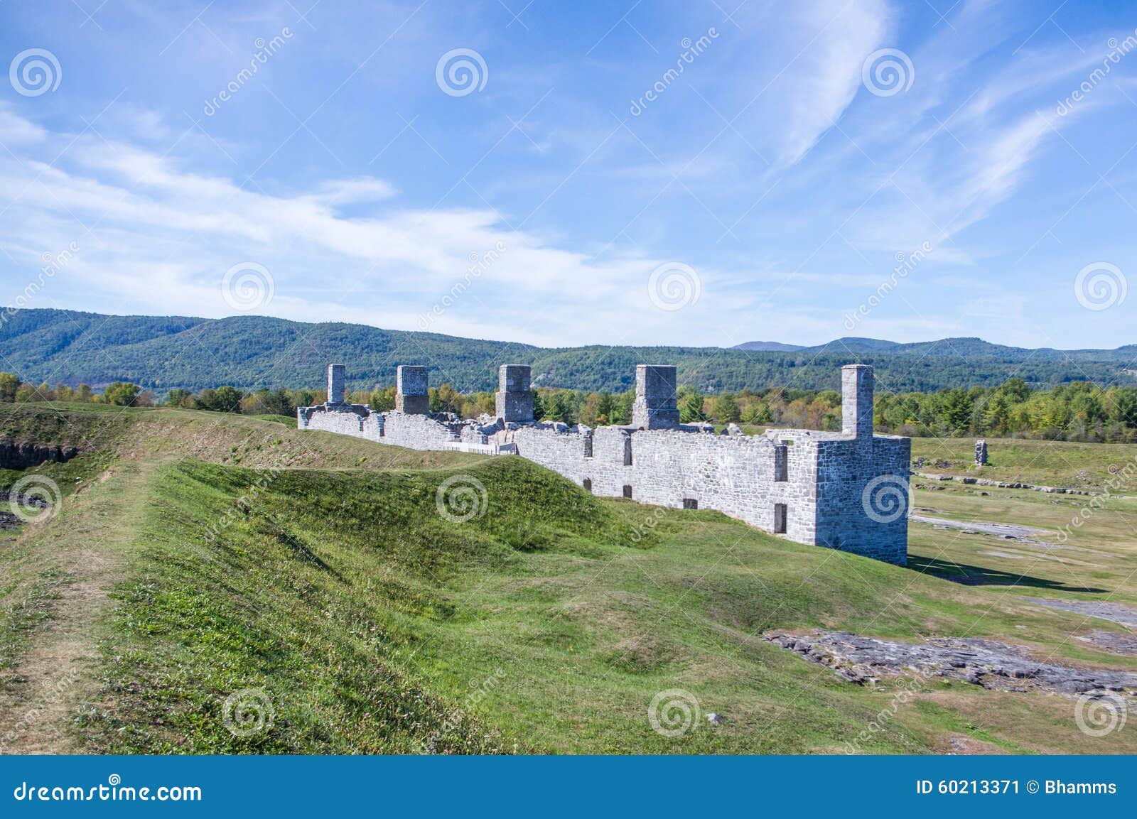 British Fort at Crown Point Stock Image - Image of strong, protection ...