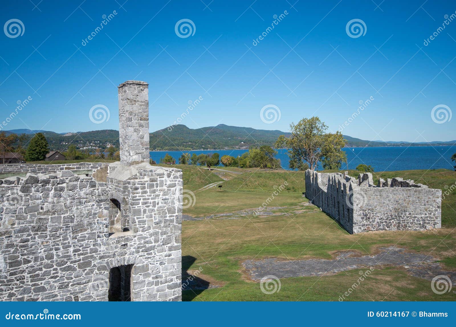British Fort at Crown Point Stock Image - Image of safe, landscape ...