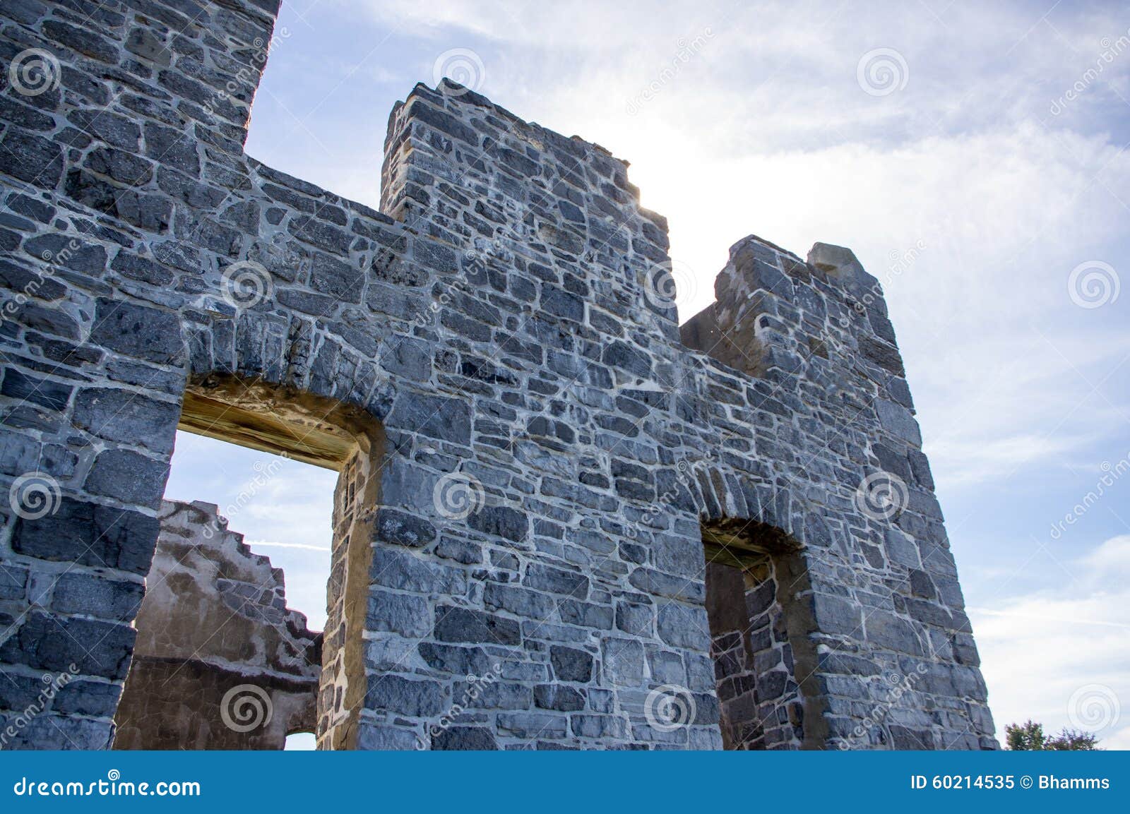British Fort at Crown Point Stock Image - Image of landscape, wall ...