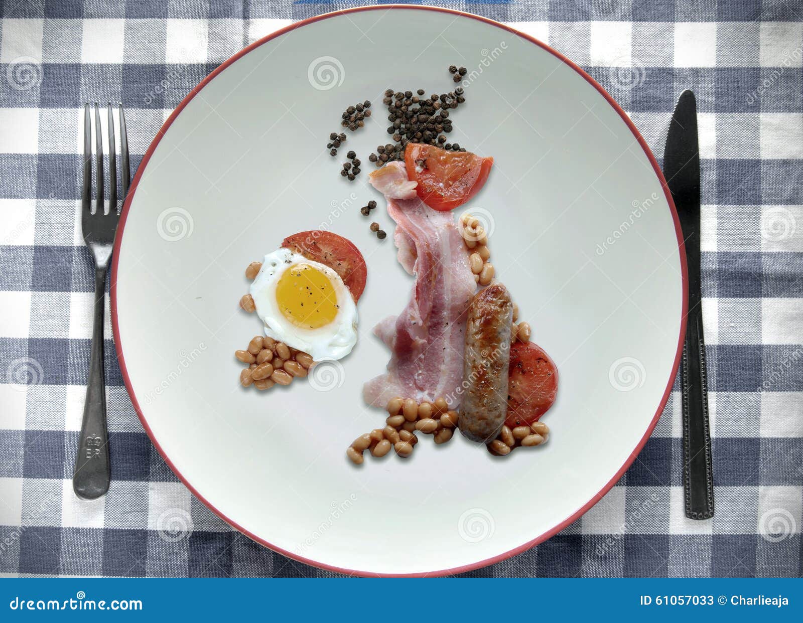 British fry up map stock image. Image of peppercorns - 61057033