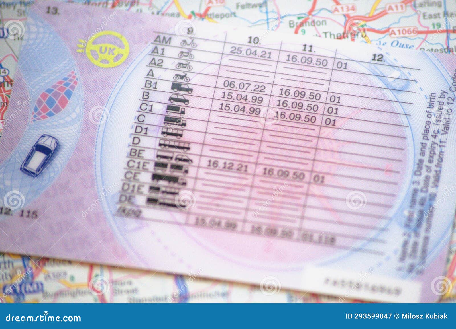 Driving licence GB. editorial photography. Image of dvsa - 293599047