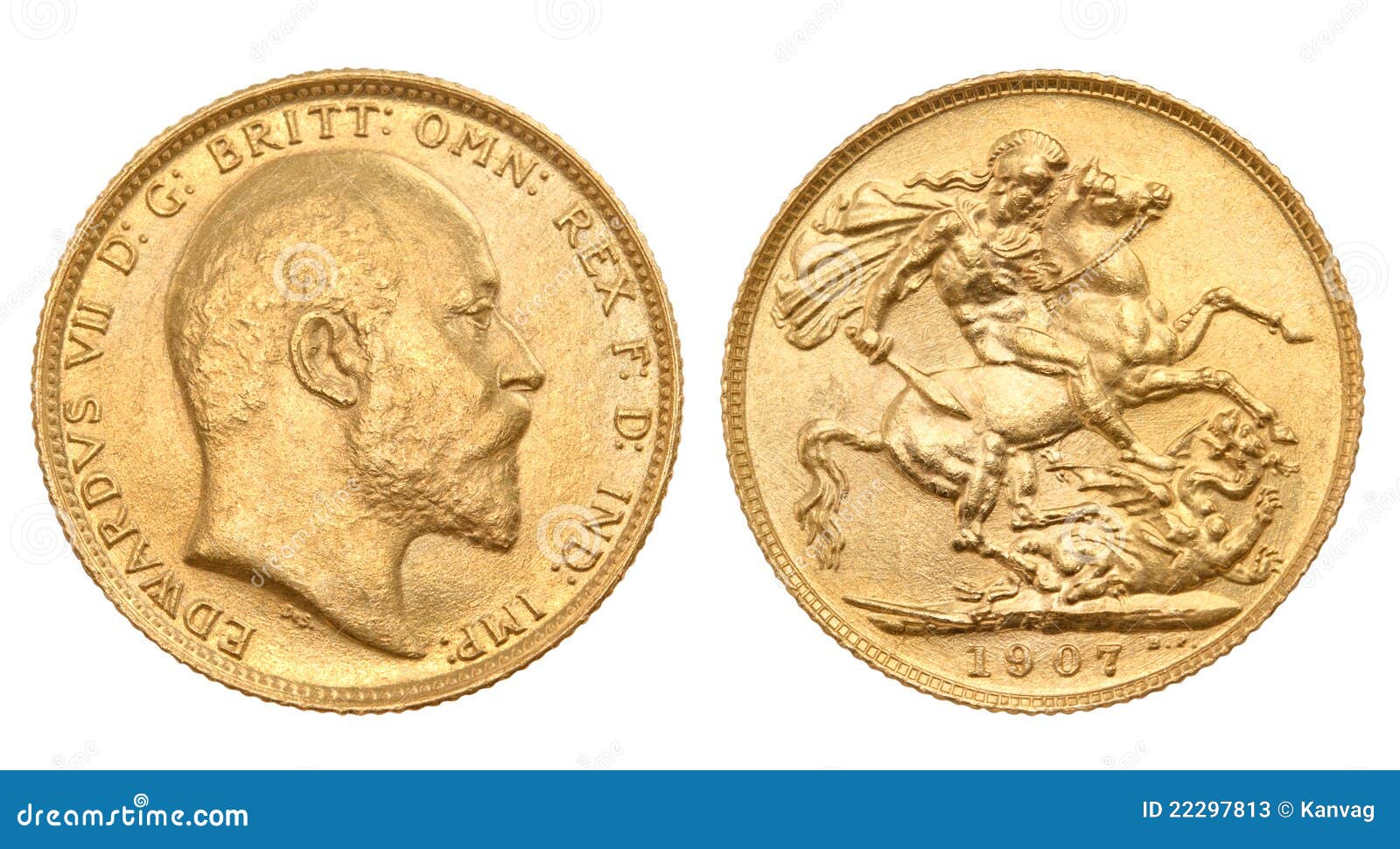 British gold sovereign stock image. Image of edward, metallic - 22297813