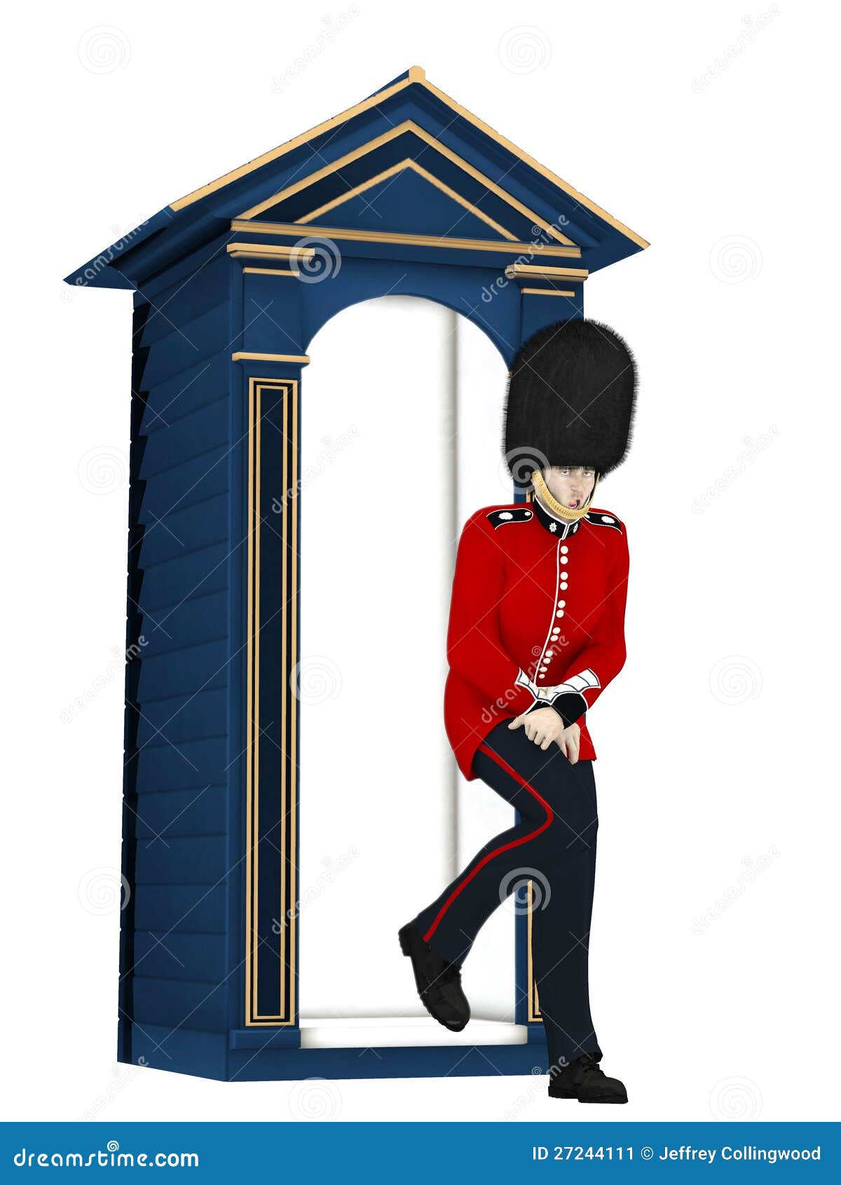 British Guard - Gotta Go stock illustration. Illustration of kingdom ...