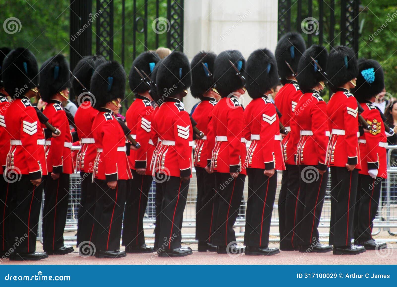 British Guardsmen during Trooping the Colour London England Editorial ...