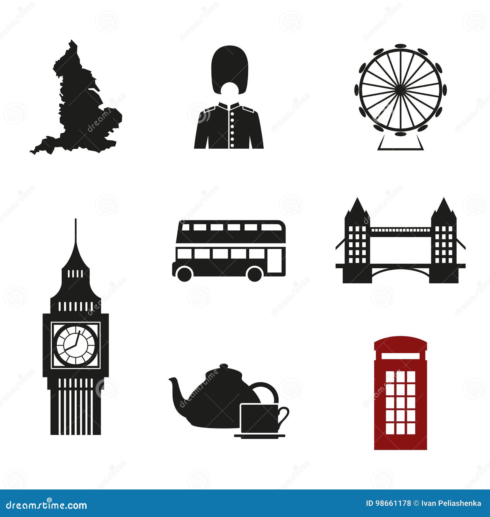 British icons stock illustration. Illustration of culture - 98661178